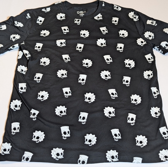 Shirts | Simpsons Spooky Skulls Bart Lisa Black Tee Large Unisex | Poshmark